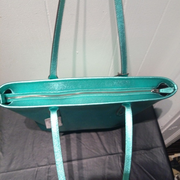 Coach | Bags | Coach City Zip Tote In Metallic Sea Green Leather | Poshmark